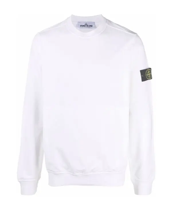 Stone Island Compass Badge Crew-neck Sweatshirt - White