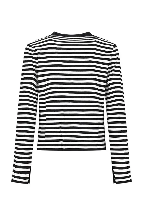 Max Mara Striped Cardigan With Concealed Fastening - No