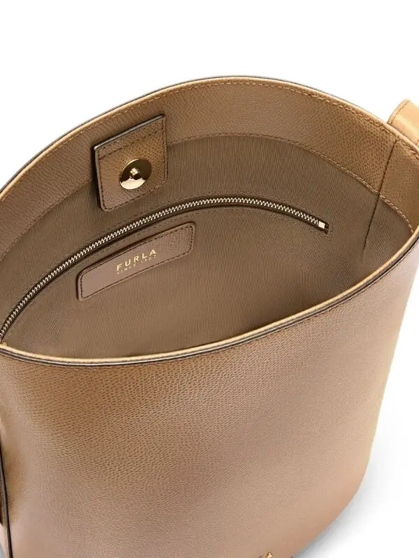 Furla Roxie Logo Detail Bucket Bag - Brown