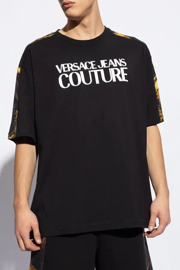 Versace Watercolour Couture-print Cotton T-shirt