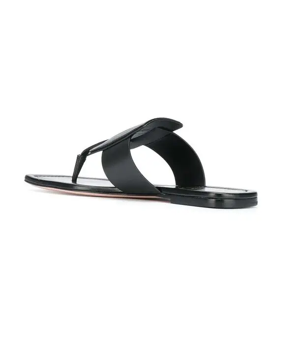 ROGER VIVIER Viv' Sellier" Herringbone Muller Sandals