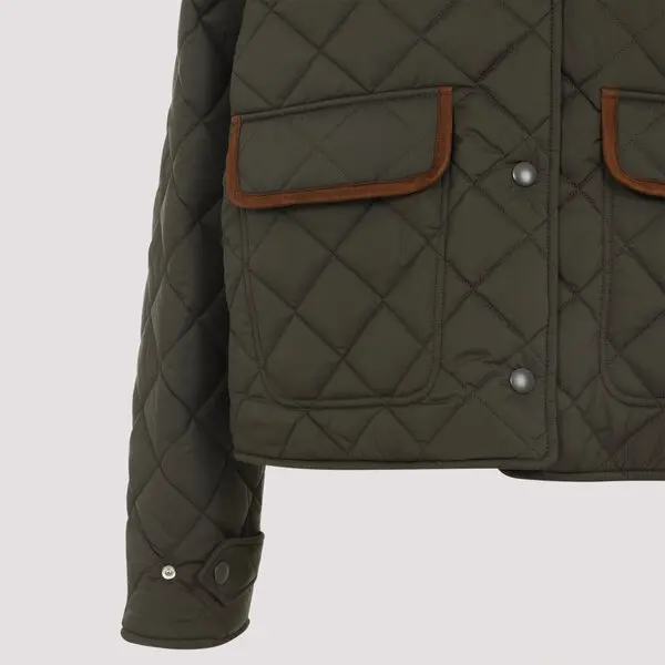 Miu Miu Quilted Technical Pongé Blouson Jacket