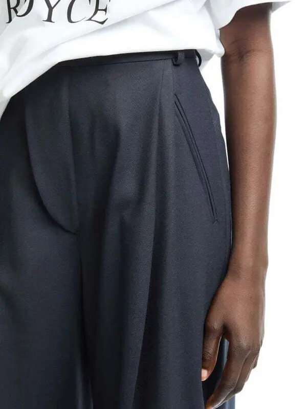 Victoria Beckham Belt-loop Casual Pants - Black