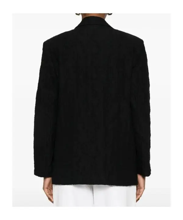 Harris Wharf London Crinkled-finish Single-breasted Blazer - Black