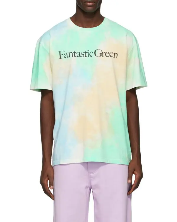 MSGM Tie-dyed Crewneck T-shirt - Green