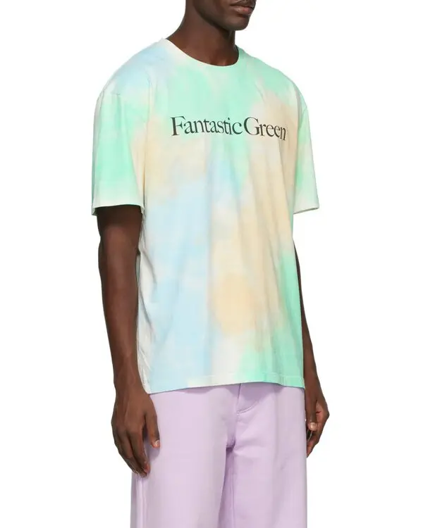 MSGM Tie-dyed Crewneck T-shirt - Green
