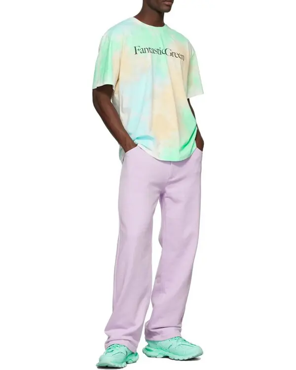 MSGM Tie-dyed Crewneck T-shirt - Green