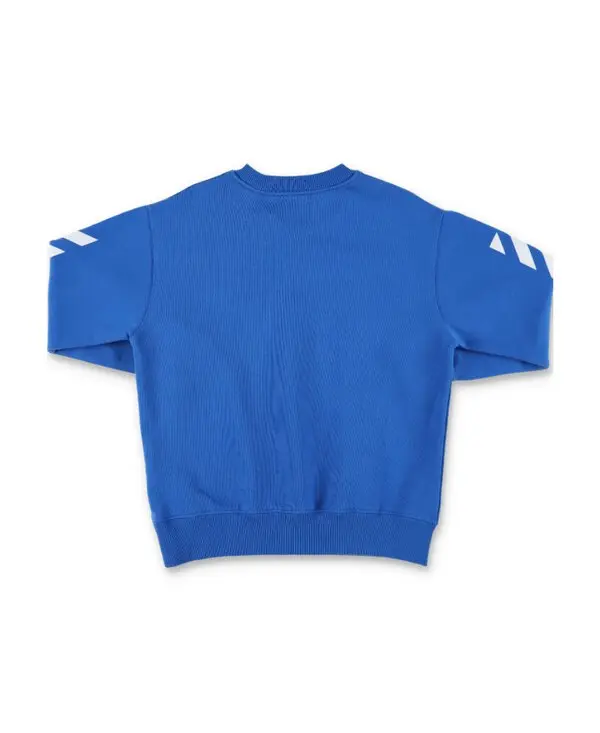 Off-White Logo-print Striped Crewneck Sweatshirt