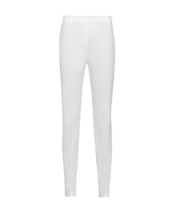Prada Logo Detailed High-waist Straight Leg Pants