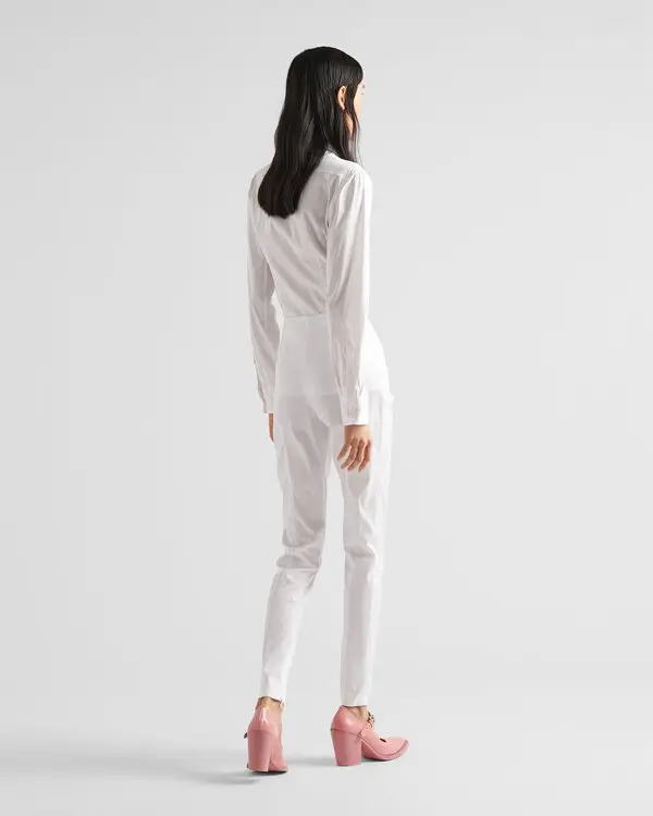 Prada Logo Detailed High-waist Straight Leg Pants