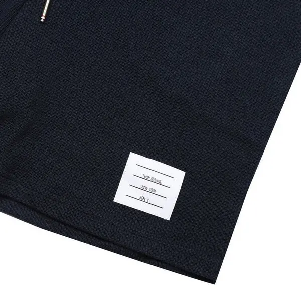 Thom Browne Rwb Stripe-trimmed Drawstring Track Shorts - Navy Blue