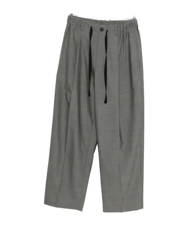 Studio Nicholson Wide-leg Trousers With Drawstring Detail - Gray