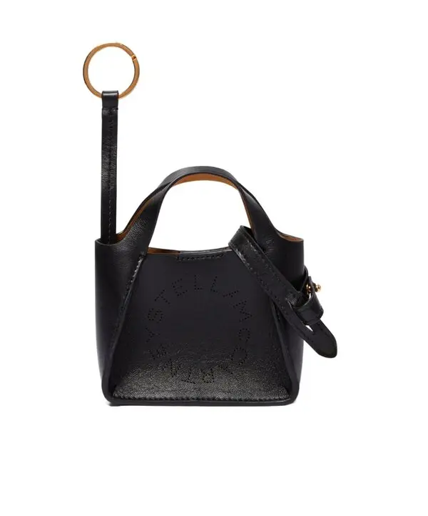 Stella McCartney Logo Perforated Airpods Case - Black