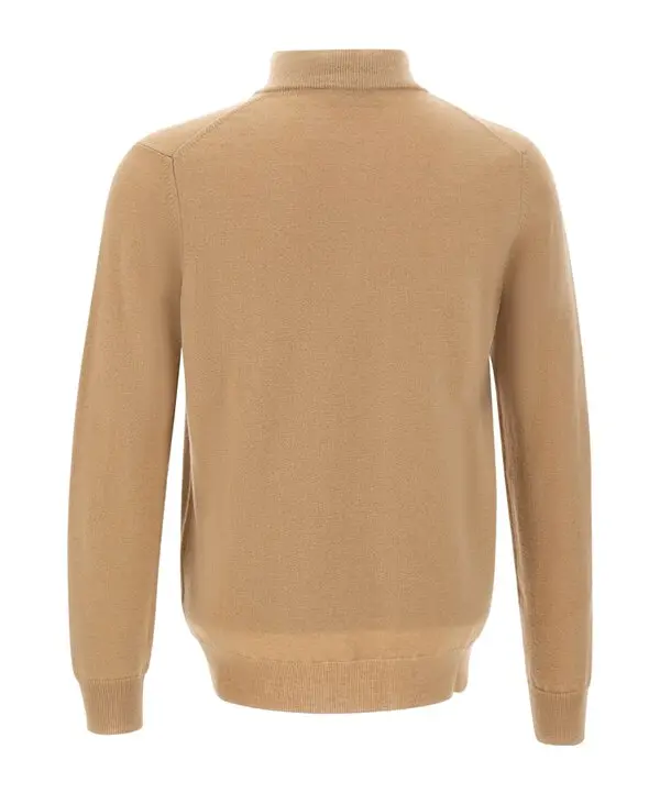 KANGRA High Neck Zip Knitwear - Beige