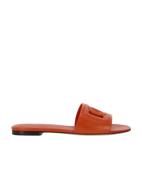 Dolce & Gabbana Dg Cut-out Slides - Brown