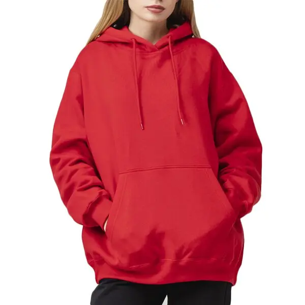 MSGM Logo Hooded Sweater - Red