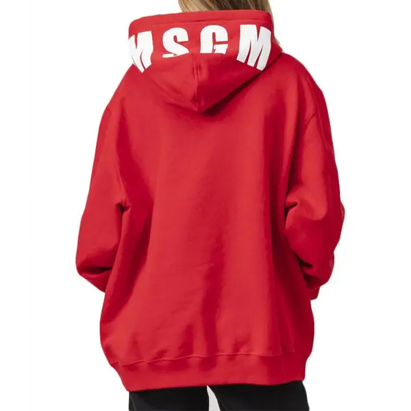 MSGM Logo Hooded Sweater - Red