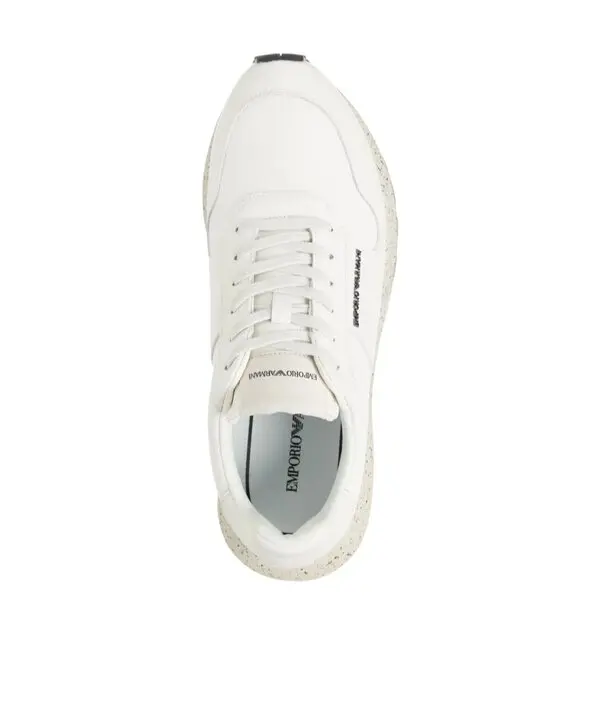 Emporio Armani Round Toe Lace-up Casual Sneakers