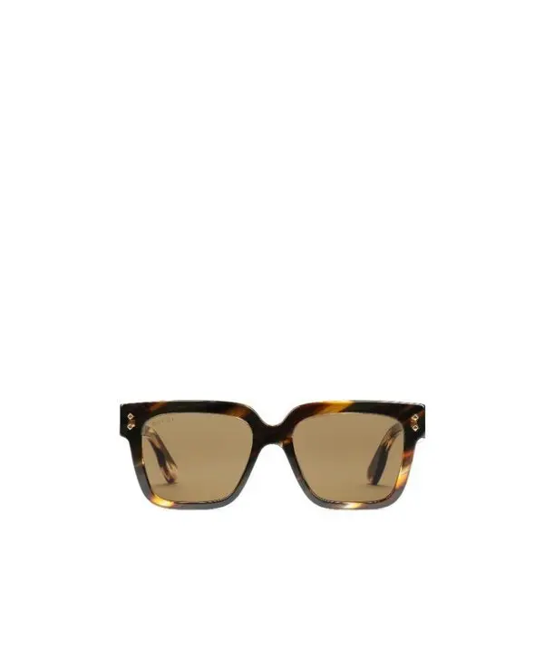 Gucci Rectangular Frame Sunglasses - Green