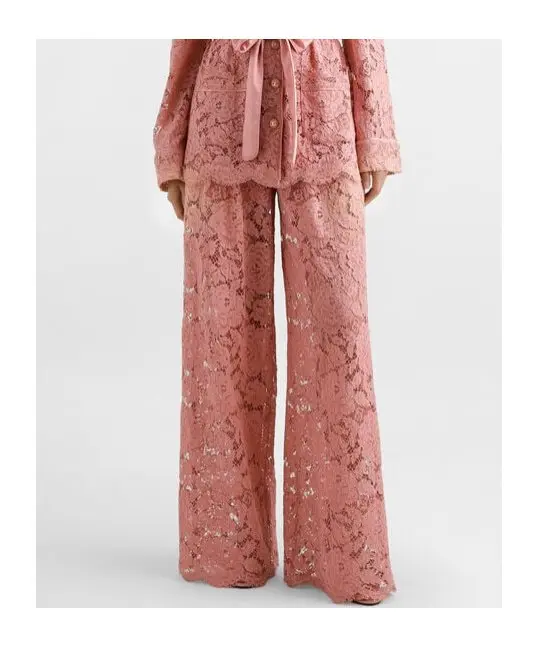 Dolce & Gabbana Floral Lace Wide-leg Trousers