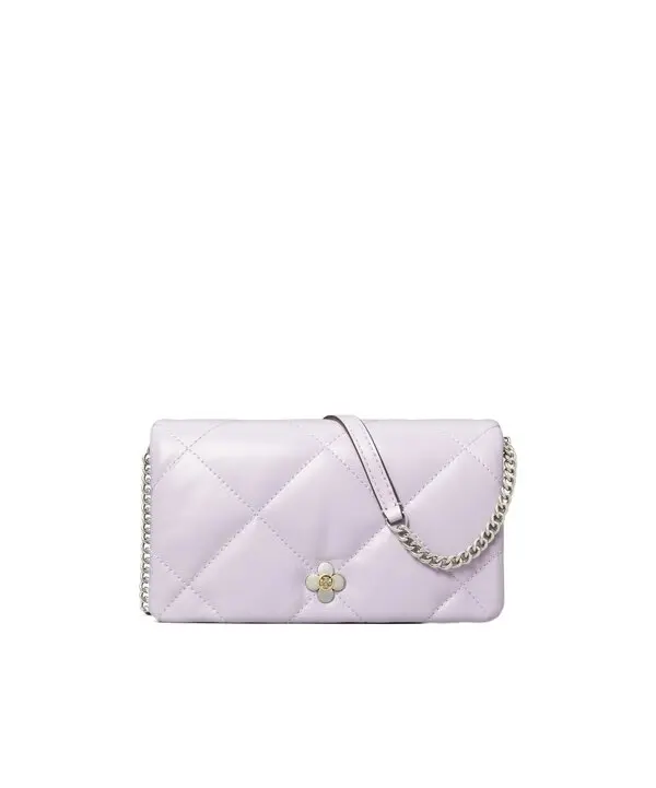 Tory Burch Kira Diamond Quilted Clover Crossbody Bag
