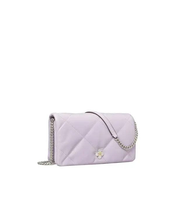 Tory Burch Kira Diamond Quilted Clover Crossbody Bag