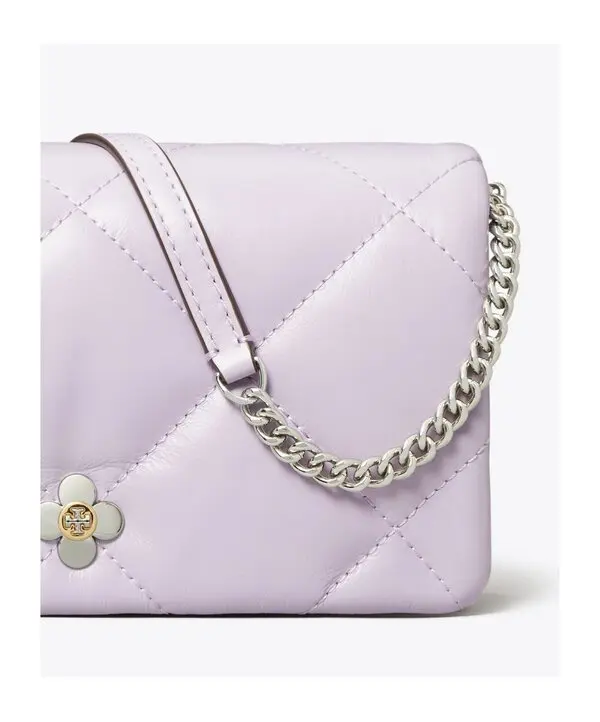 Tory Burch Kira Diamond Quilted Clover Crossbody Bag