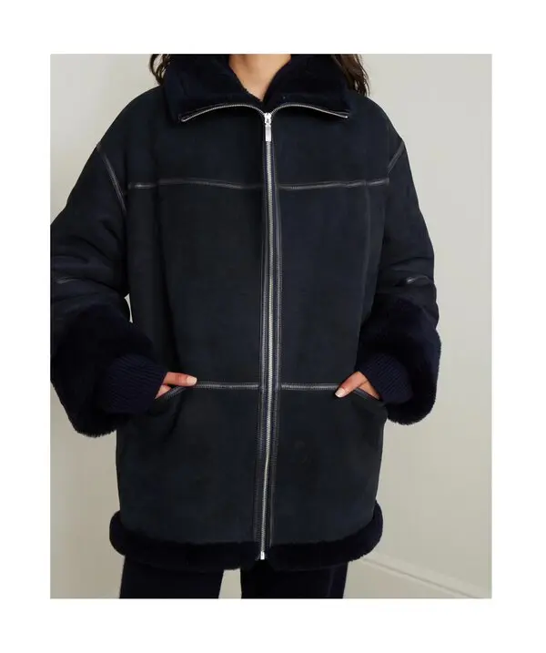 TOTEME Long Sleeve Leather Jacket