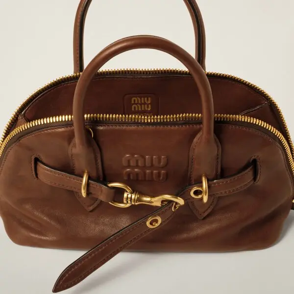 Miu Miu Nappa Leather Top-handle Bag - Oak