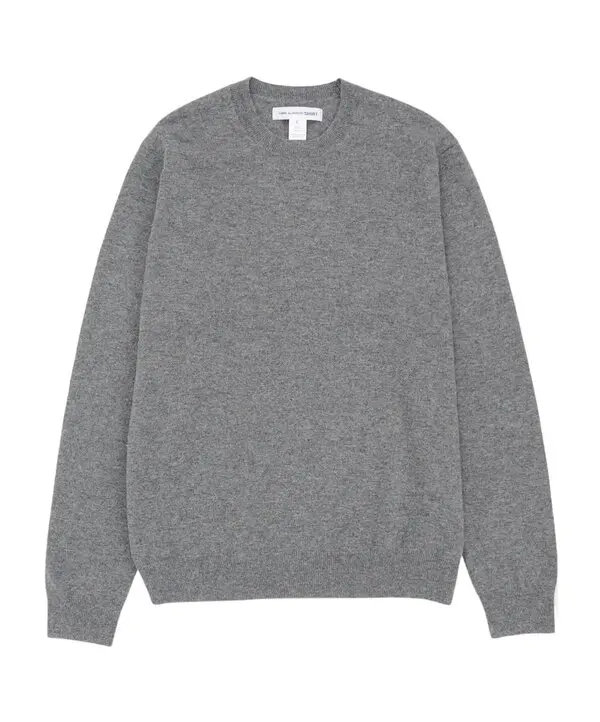 Comme Des Garçons Long Sleeve Crew Neck Sweater - Gray