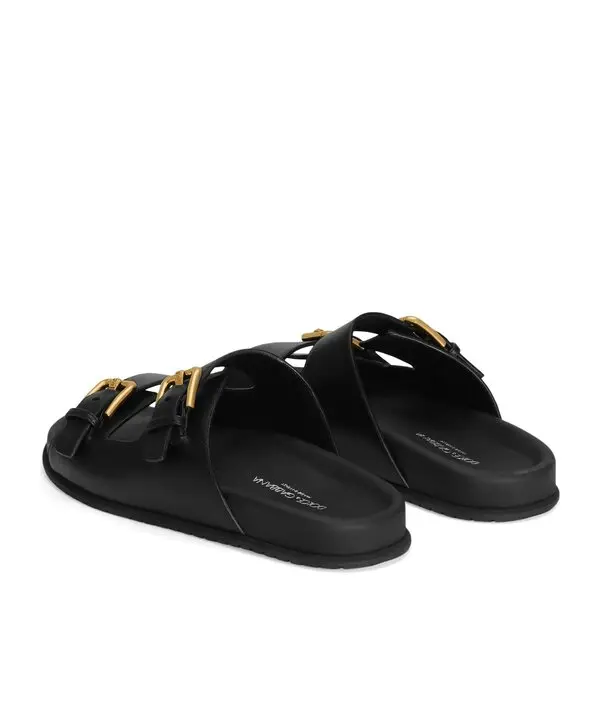 Dolce & Gabbana Hawaii Logo Buckle Sandals