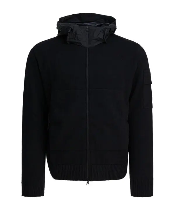 C.P. COMPANY Hooded Zip-up Jacket With Long Sleeves - Black