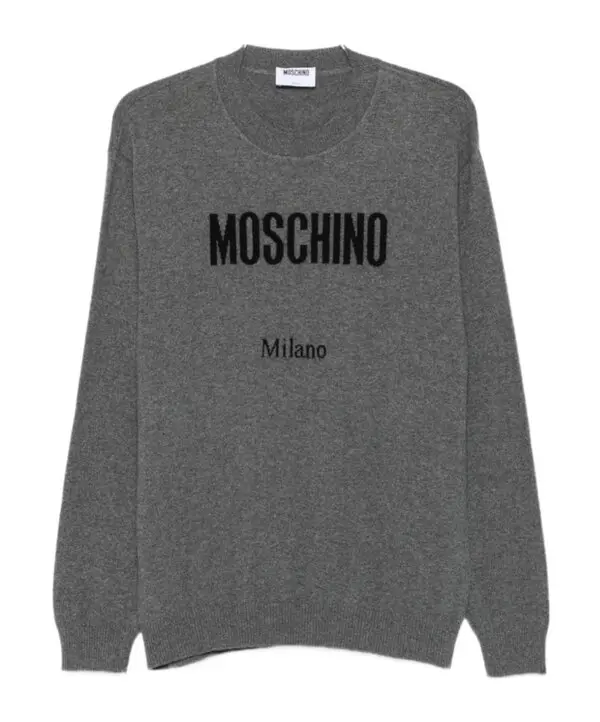 Moschino Intarsia Crewneck Jumper - Black