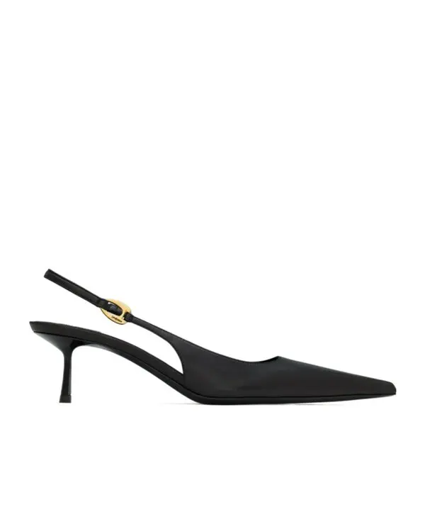 Saint Laurent Vendome Slingback Pumps In Smooth Leather