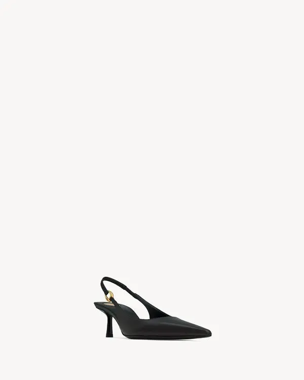 Saint Laurent Vendome Slingback Pumps In Smooth Leather