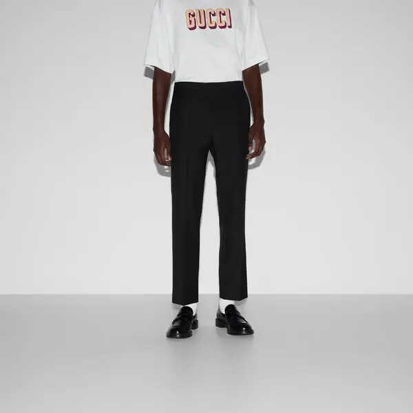Gucci Straight-leg Pleated Twill Trousers
