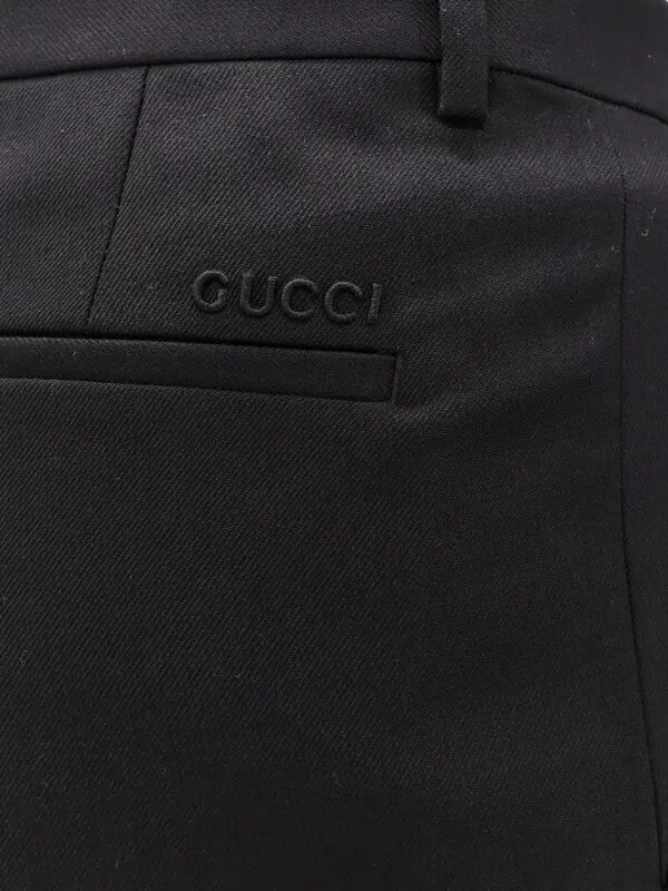Gucci Straight-leg Pleated Twill Trousers