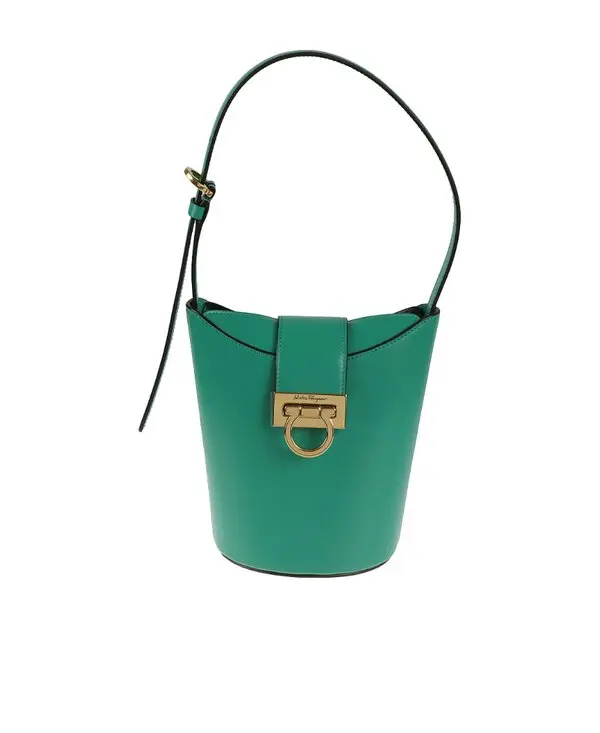 FERRAGAMO Bucket Handbag - Green