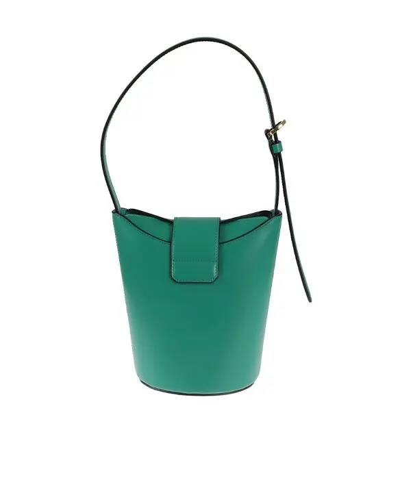FERRAGAMO Bucket Handbag With Gold Hardware And Logo Detail