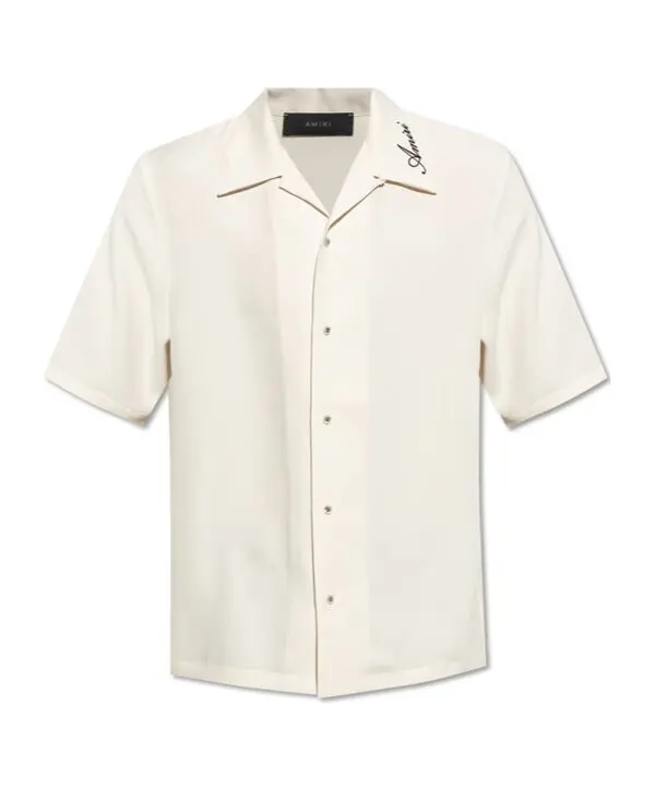 Amiri Ma Logo Embroidered Short-sleeved Shirt