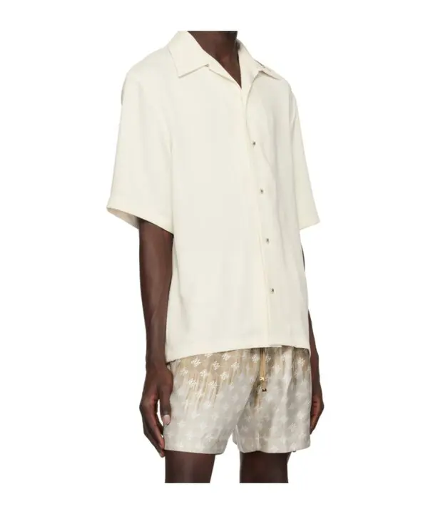 Amiri Ma Logo Embroidered Short-sleeved Shirt