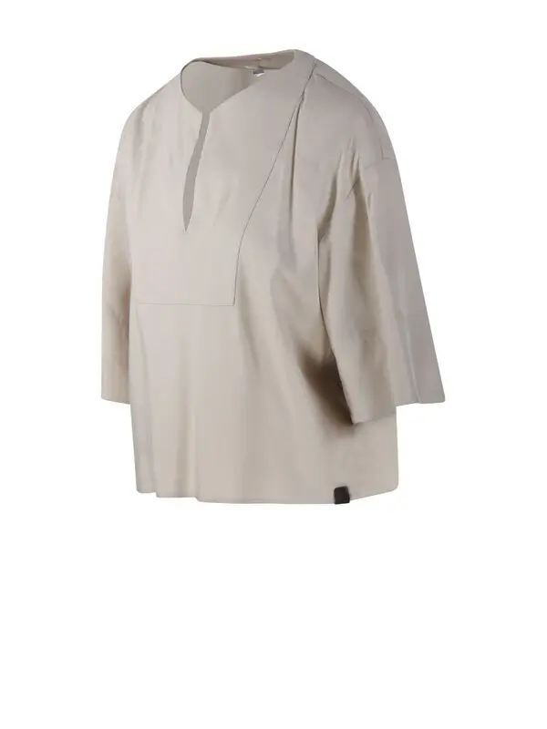Max Mara Sospiro V-neck Top With Three-quarter Sleeves - No