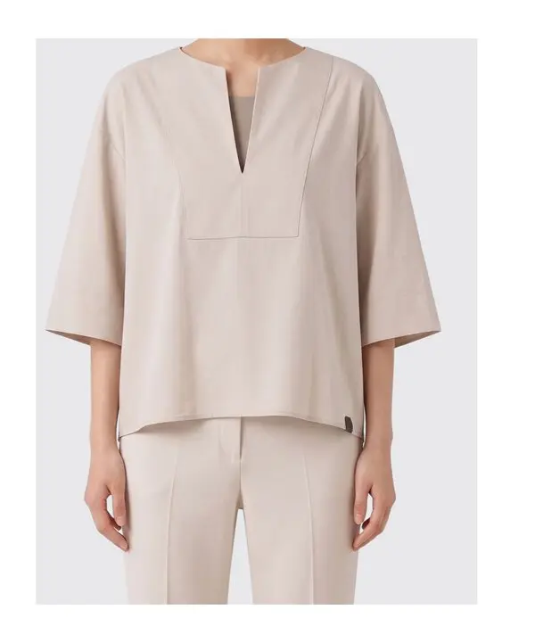 Max Mara Sospiro V-neck Top With Three-quarter Sleeves - No