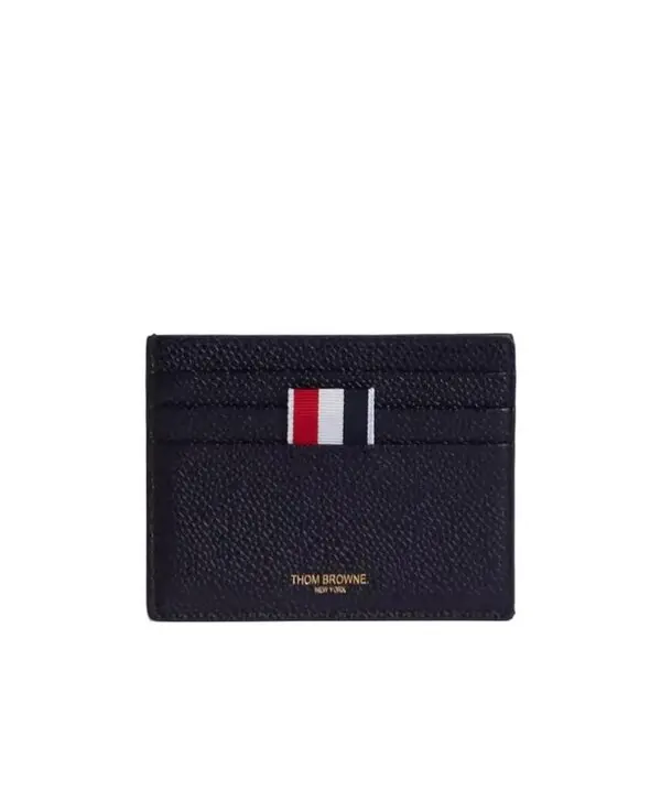 Thom Browne 4-bar Logo Stamp Cardholder - Black