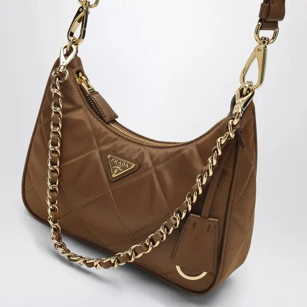 Prada Re-edition Quilted Zipped Shoulder Bag - Brown