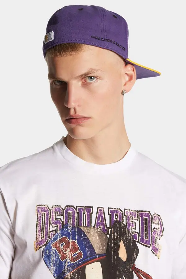 Dsquared2 Baseball Cap With Embroidered And Printed Details