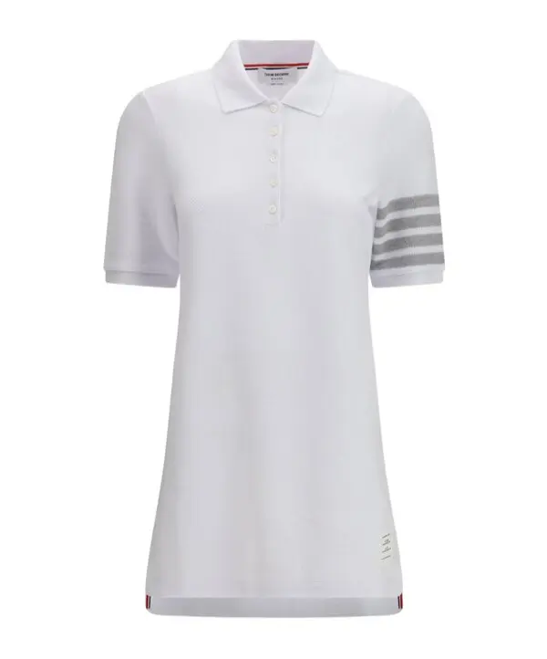 Thom Browne Striped Piqué Polo Dress