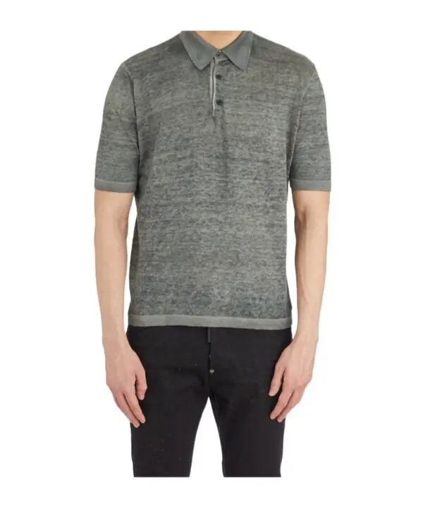 Avant Toi Short-sleeved Knitted Polo Shirt