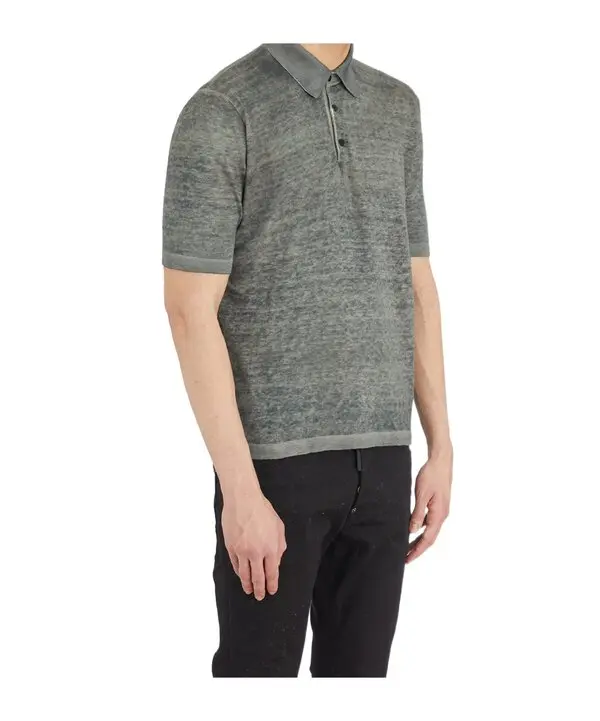 Avant Toi Short-sleeved Knitted Polo Shirt