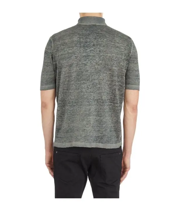 Avant Toi Short-sleeved Knitted Polo Shirt